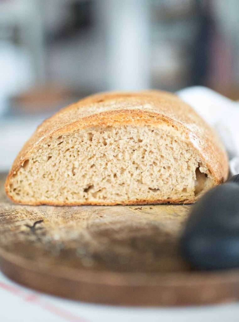 Fresh Milled Artisan Bread (No Knead Country Loaf) - The Rose Homestead