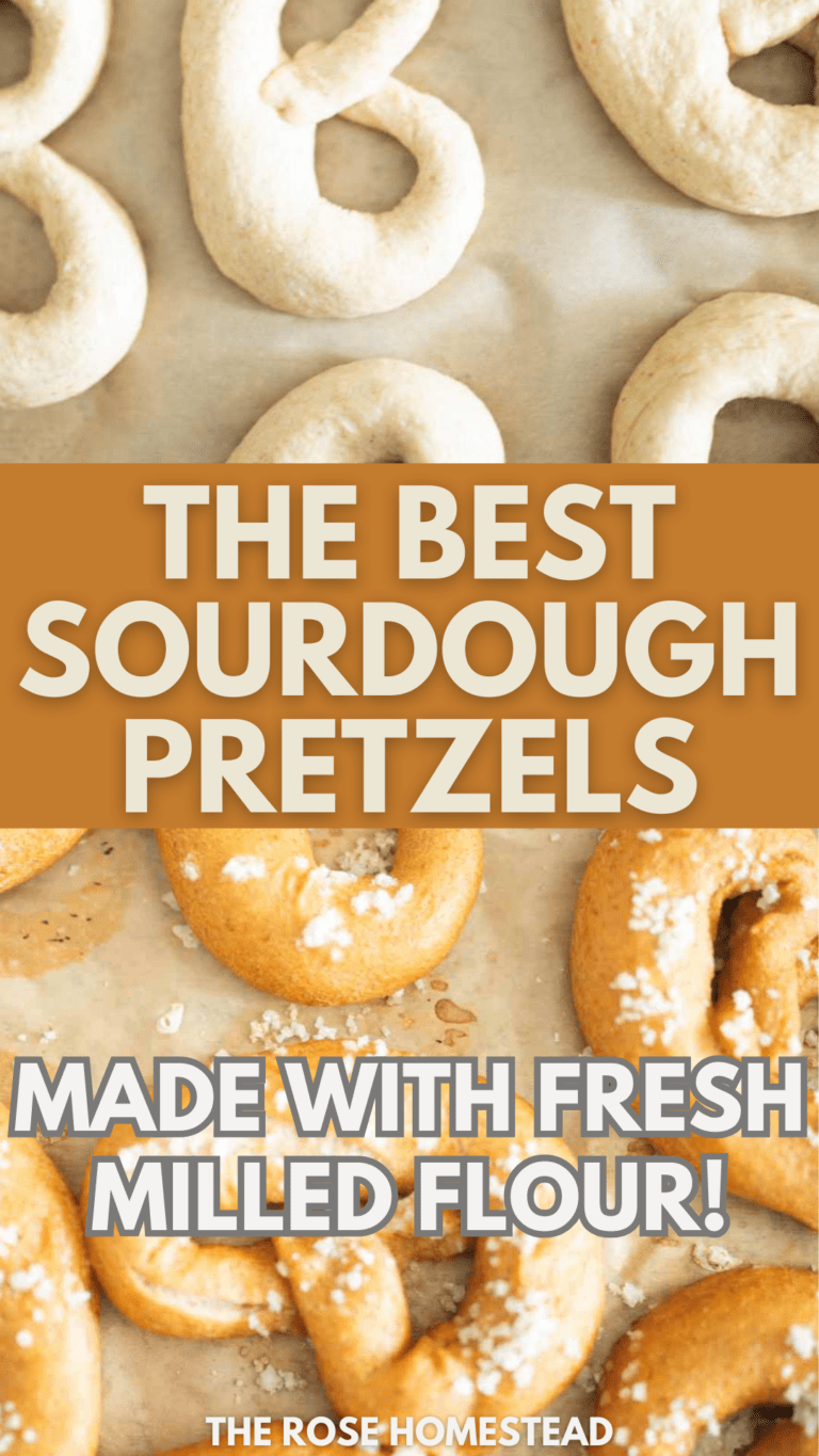 Easy Sourdough Pretzels made with Fresh Milled Flour - The Rose Homestead