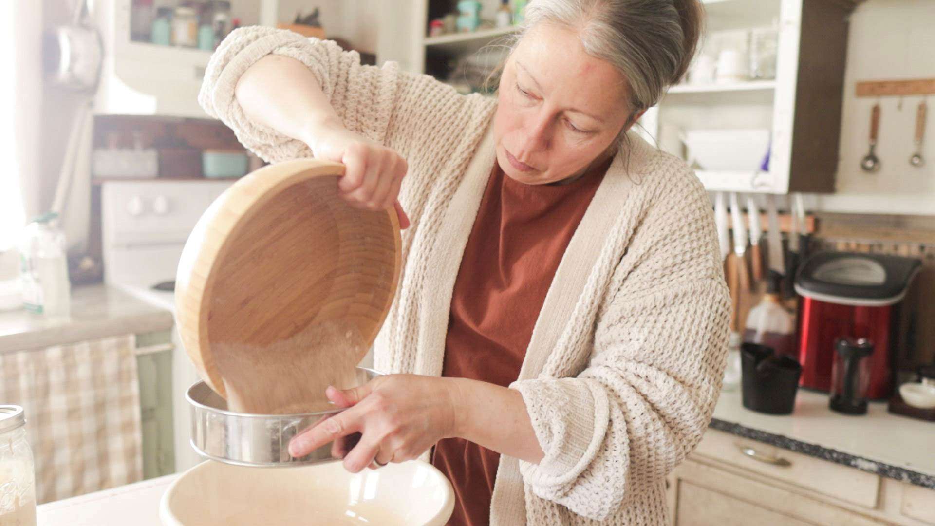 How to make All Purpose flour from Fresh Milled Flour - The Rose Homestead