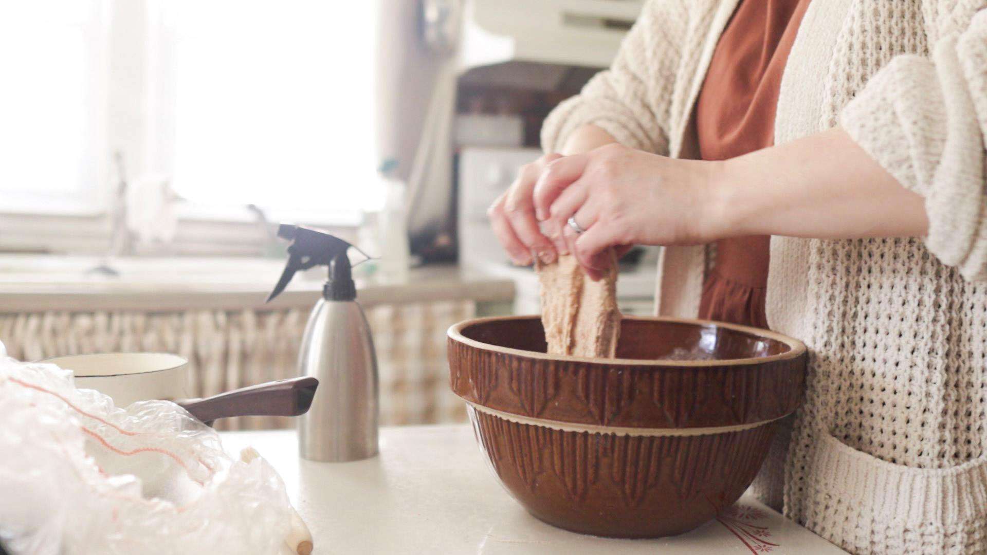 How to Convert a Sourdough Starter to a Stiff Starter - The Rose Homestead